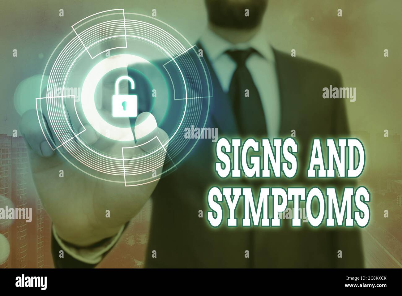 Handwriting text Signs And Symptoms. Conceptual photo abnormalities ...