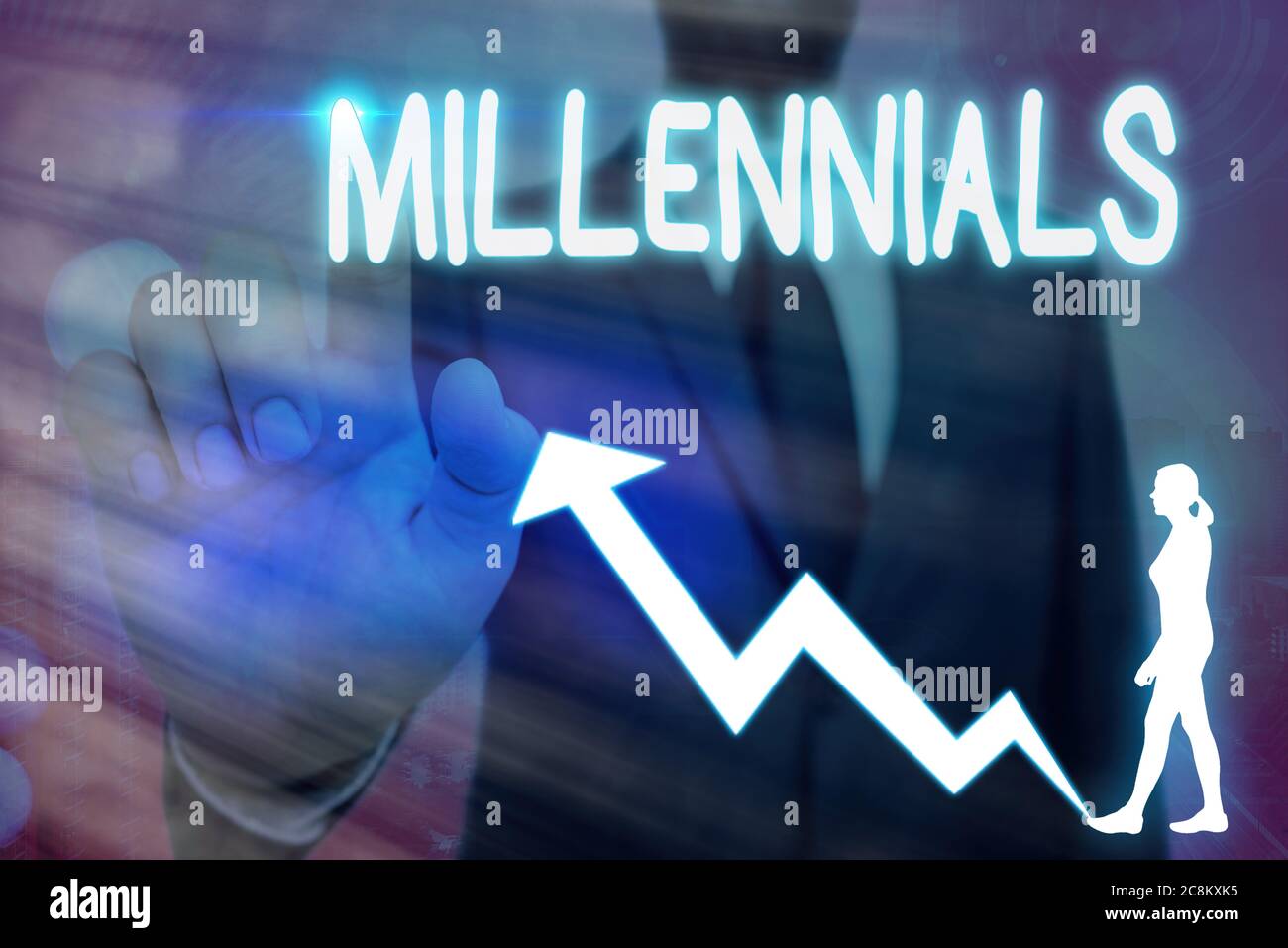 Conceptual hand writing showing Millennials. Concept meaning an ...