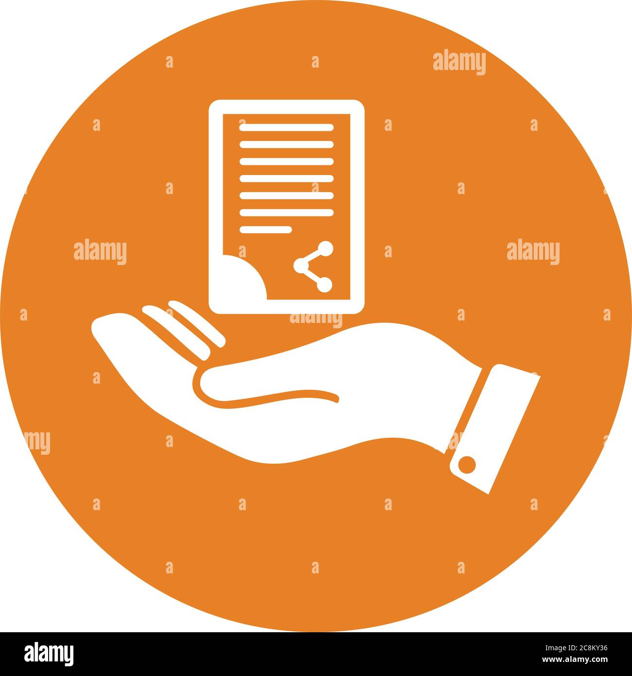Document handover icon. Use for commercial, print media, web or any ...