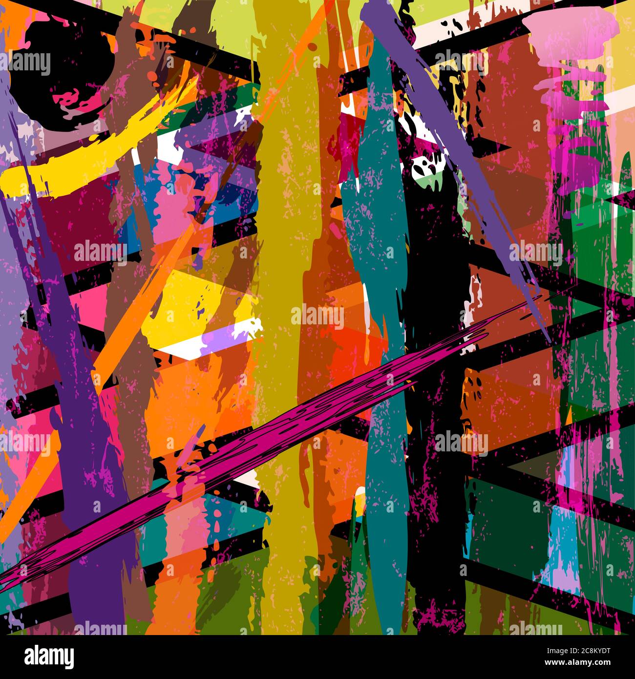 abstract background, with strokes, splashes and lines Stock Vector ...