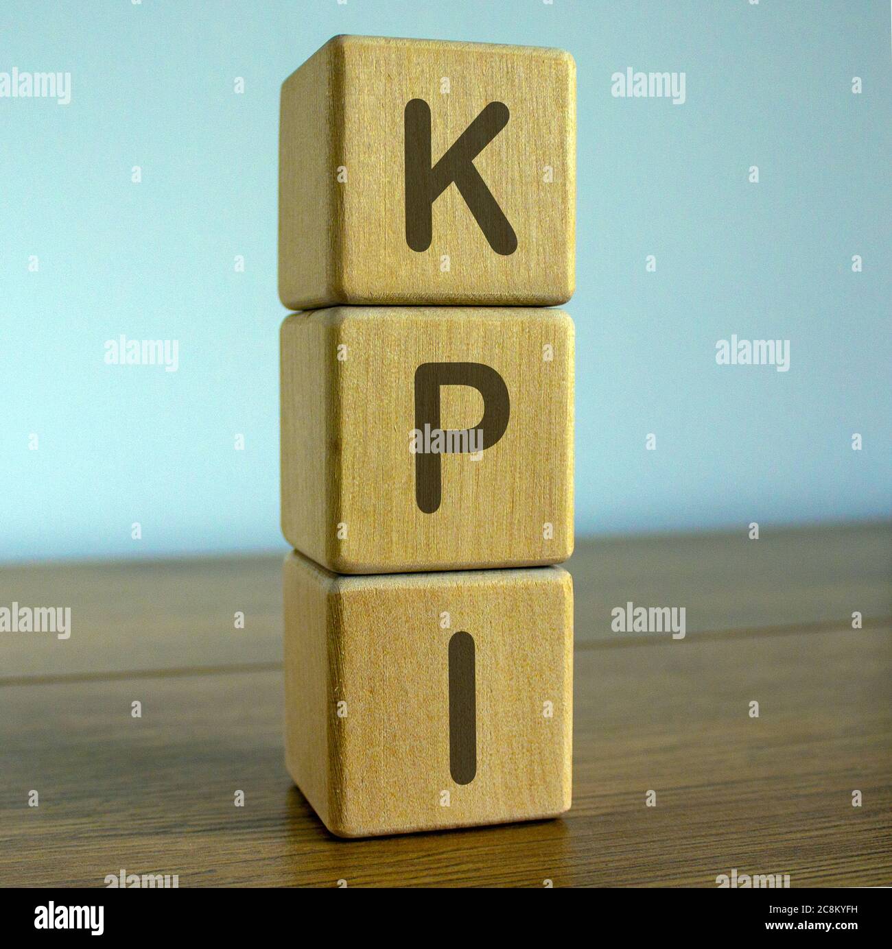 concept word KPI on cubes on a beautiful wooden table Stock Photo - Alamy