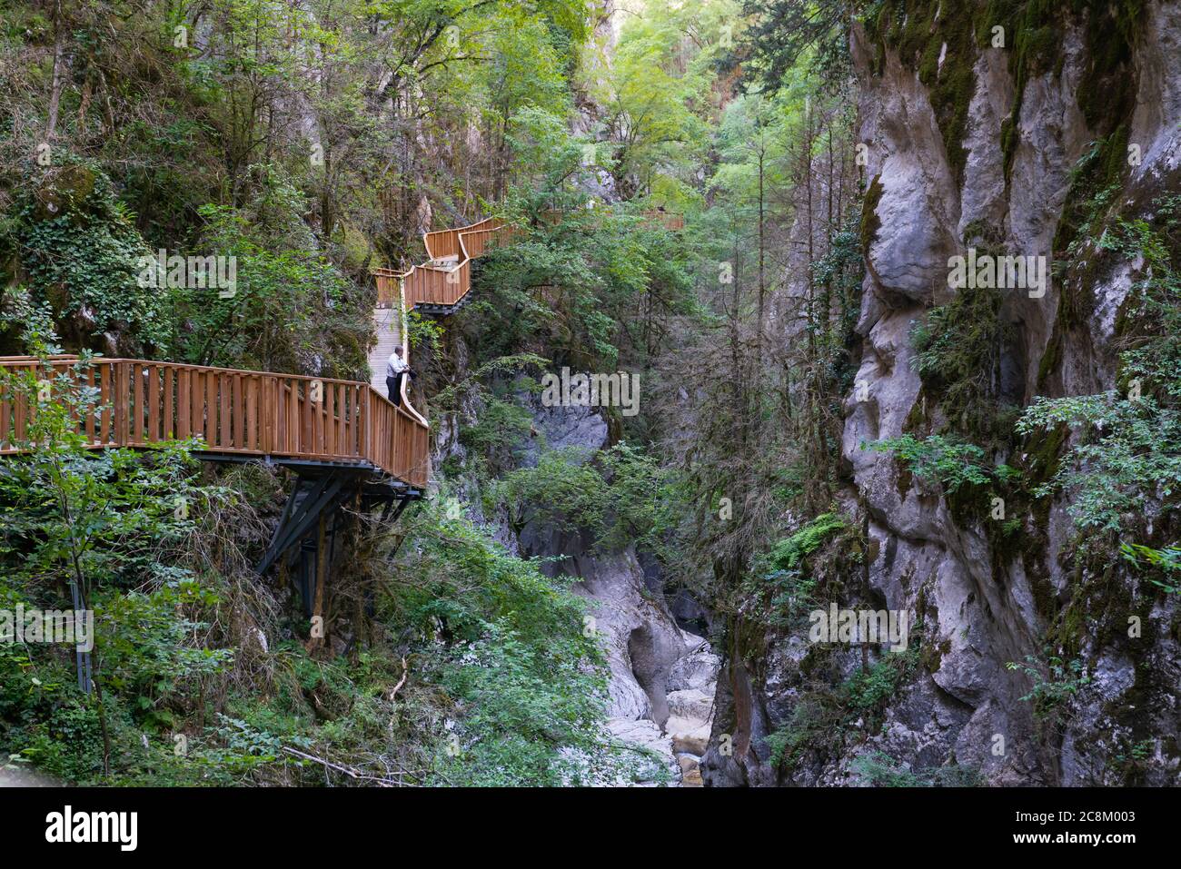 People walking path to and enjoy Horma Canyon in Kure Mountains ...