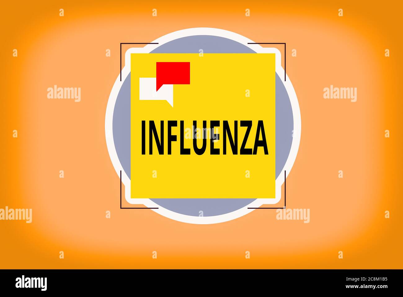 Writing note showing Influenza. Business concept for any of various ...