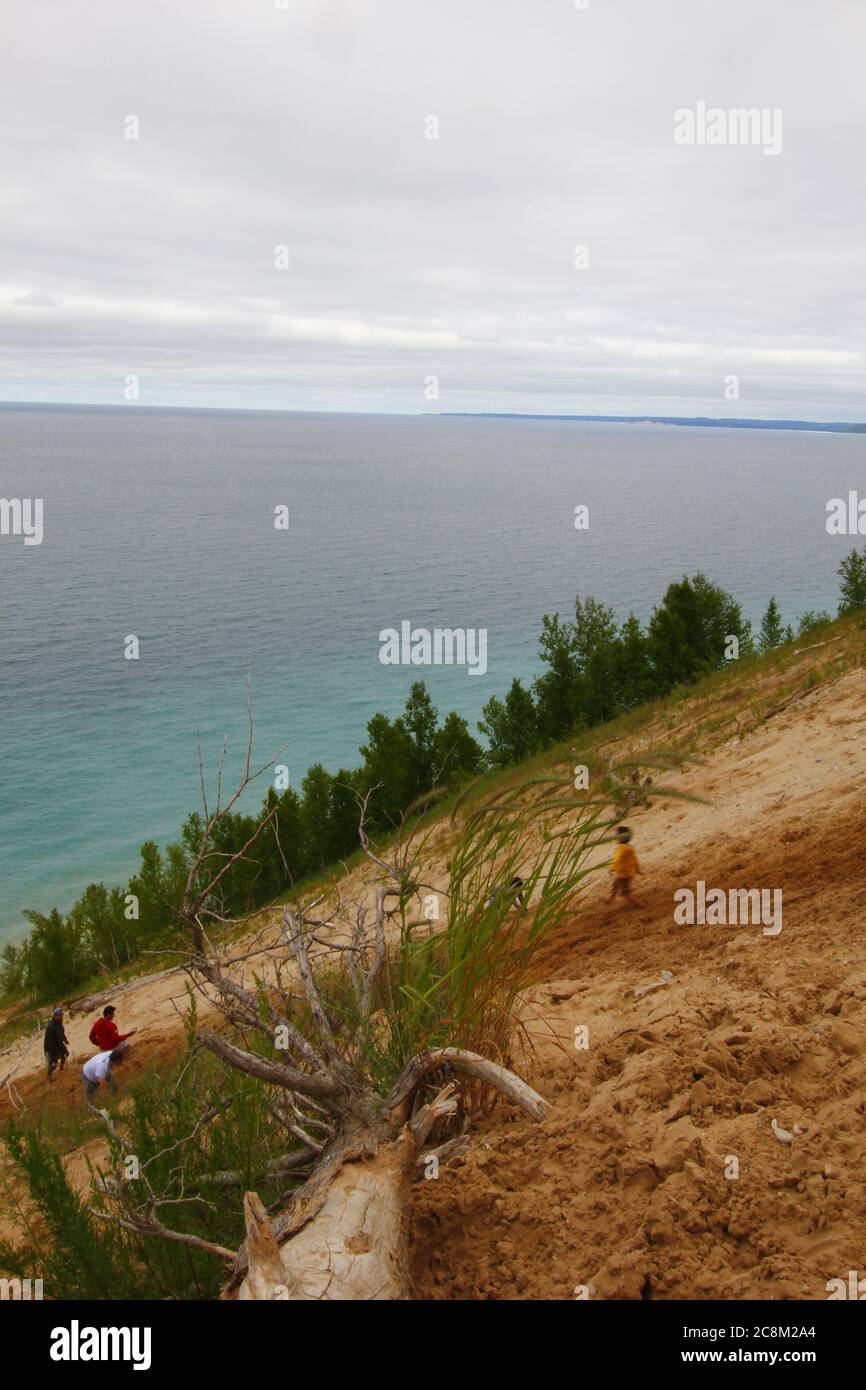 Pyramid Point, Sleeping Bear Dunes National Lakeshore, Michigan Stock ...