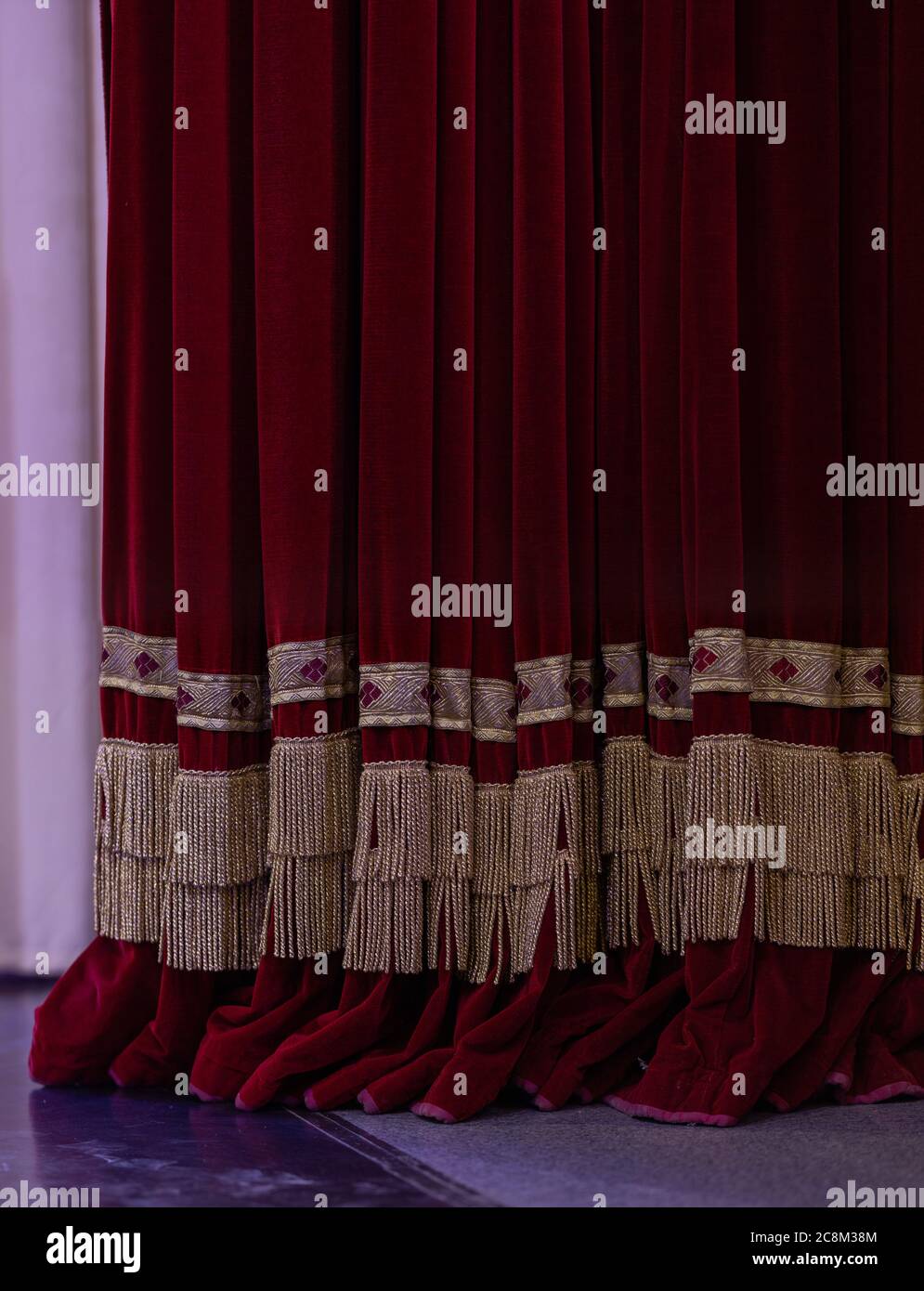 Dark Red Velvet Curtain
