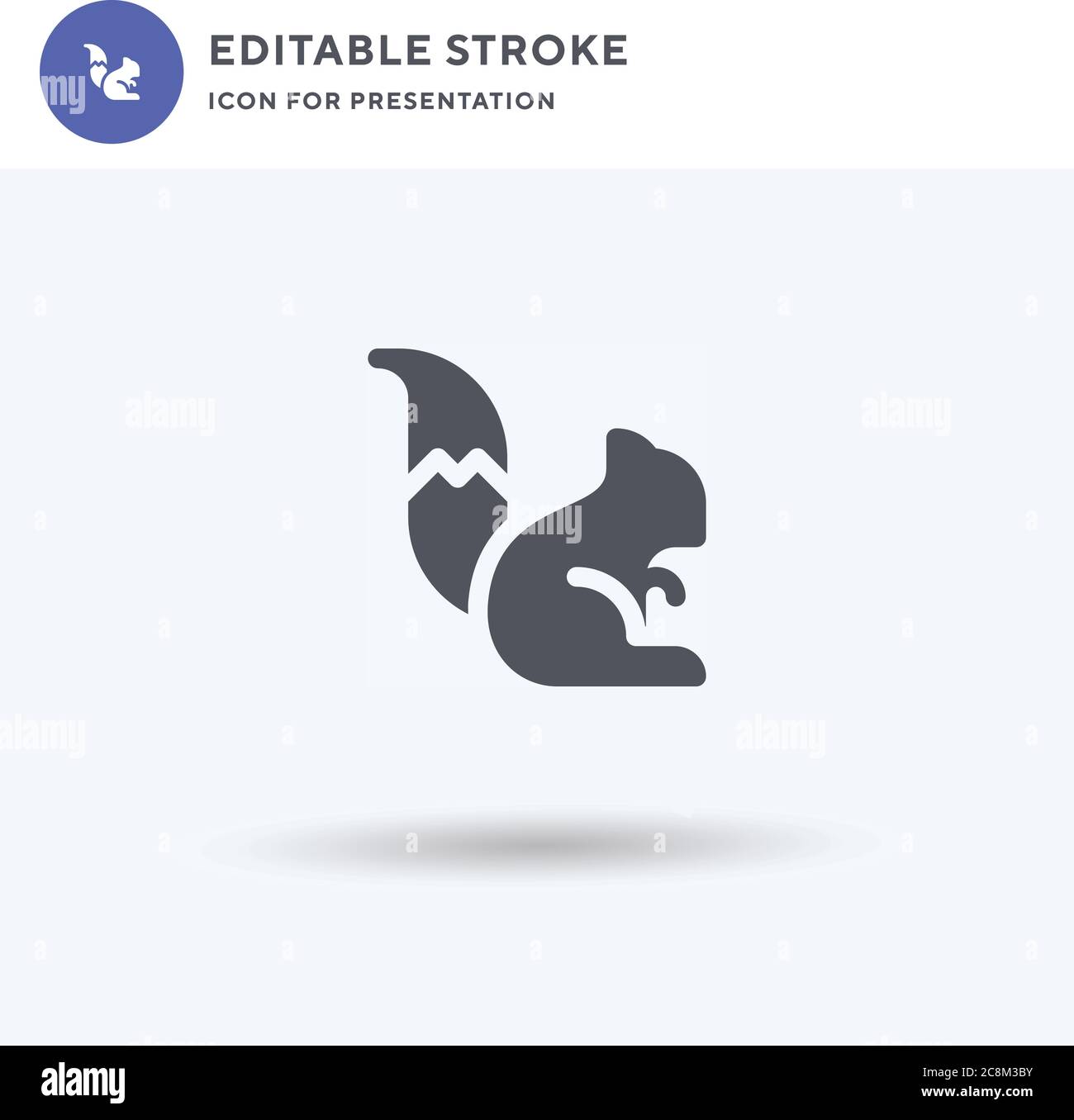 Squirrel icon vector, filled flat sign, solid pictogram isolated on ...