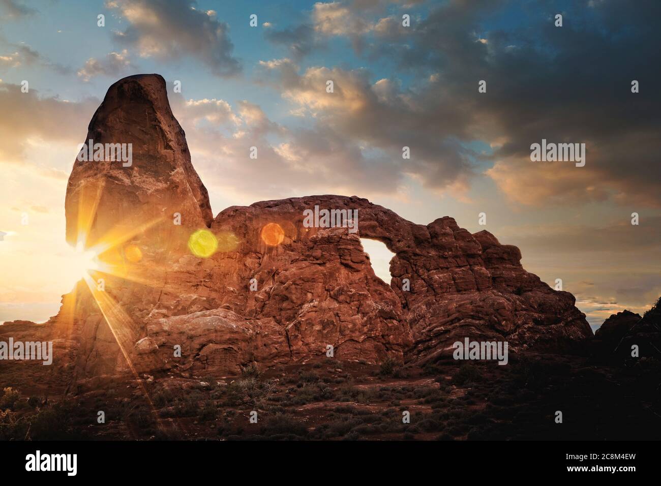 The South Window in the Windows Section of Arches National Park, Utah ...