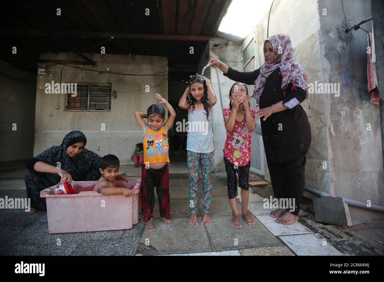 Rafah, The Gaza Strip, Palestine. 25th July, 2020. A Palestinian woman ...