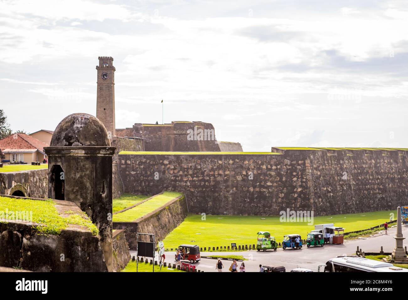 Entrance into the historic Galle Fort in Sri Lanka on a sunny day Stock ...