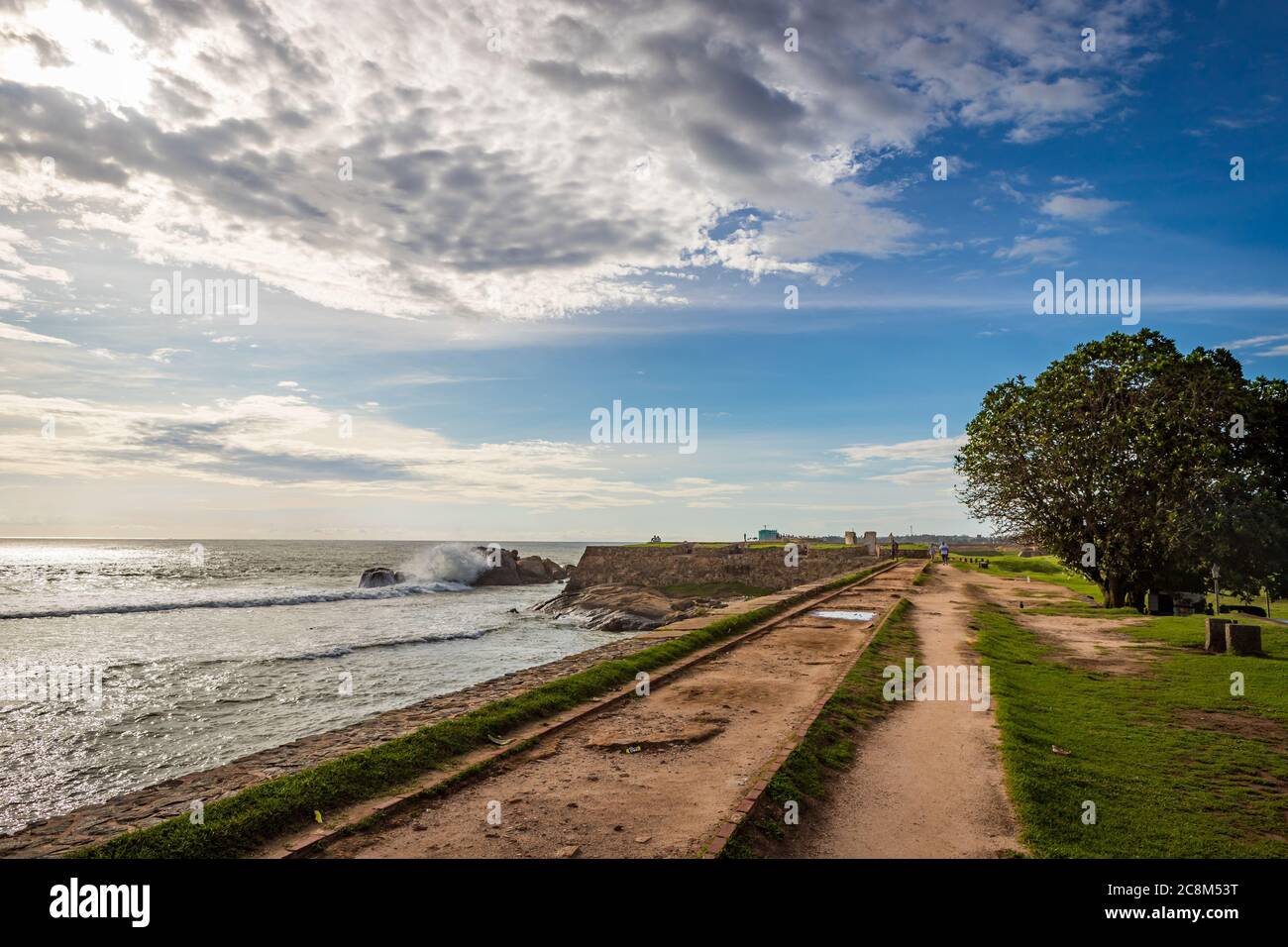 Walls of the Galle Fort along the ocean in Sri Lanka Stock Photo - Alamy