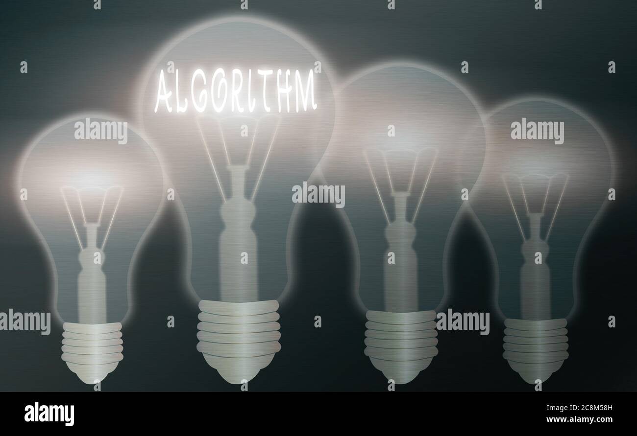 Text sign showing Algorithm. Business photo text procedure for solving ...