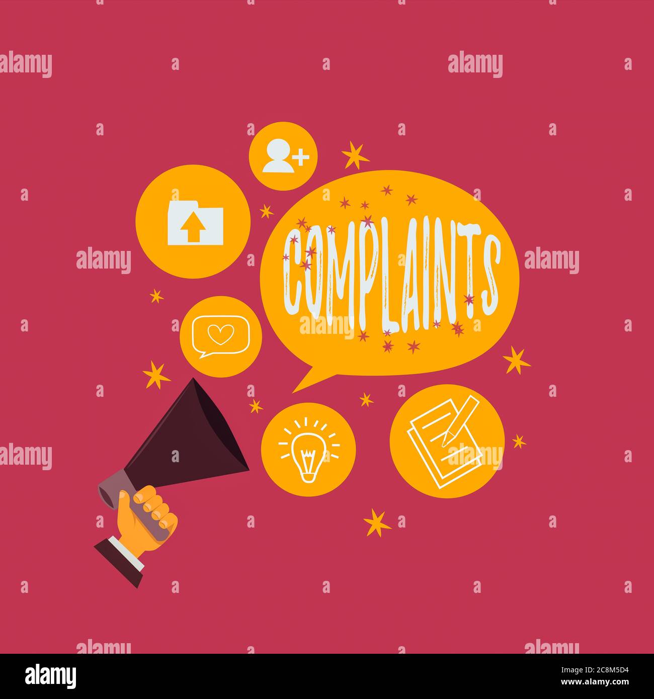 Text sign showing Complaints. Business photo showcasing something that ...