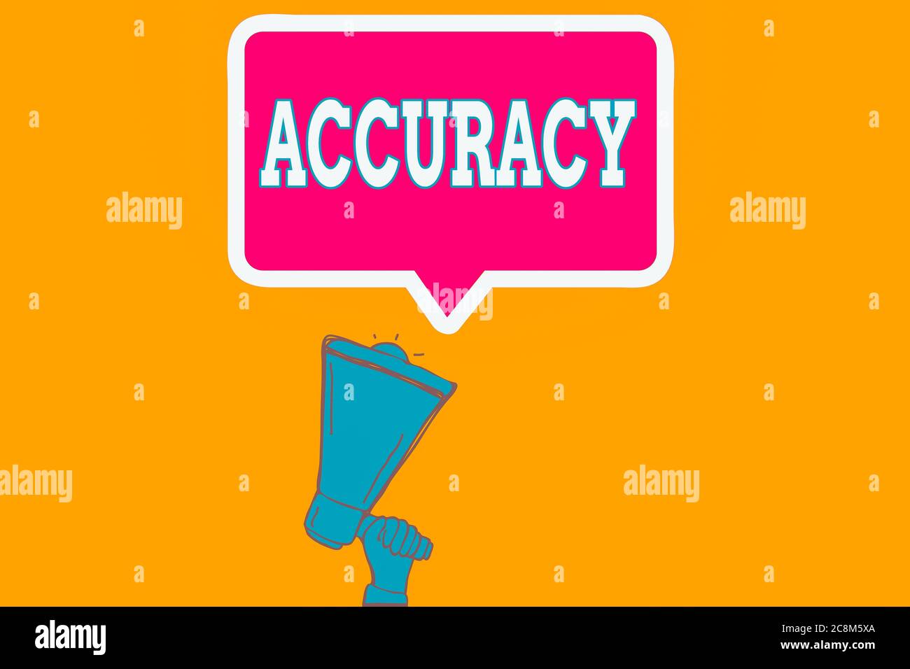 Writing note showing Accuracy. Business concept for degree of ...