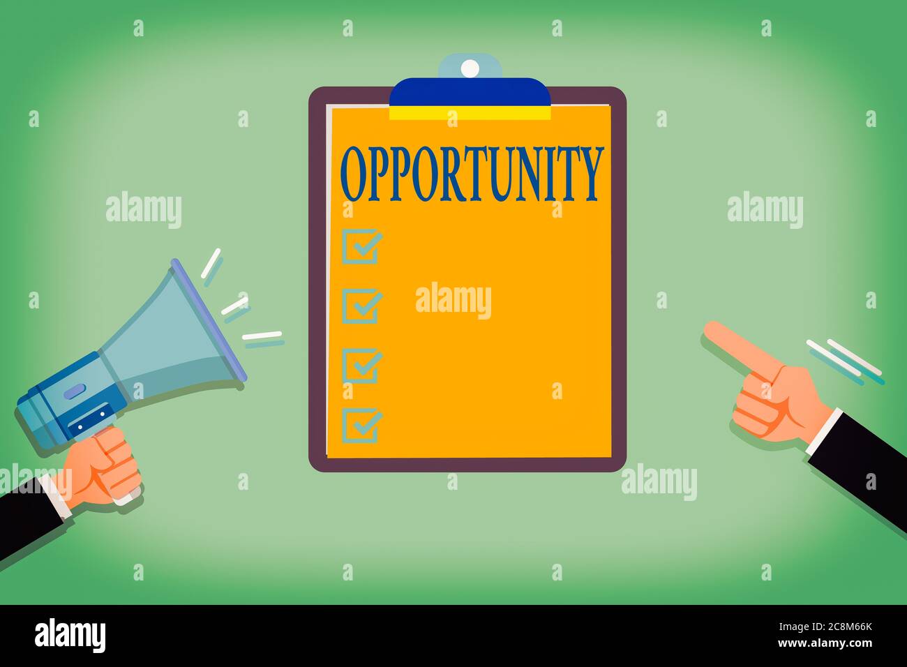 Writing note showing Opportunity. Business concept for set of ...