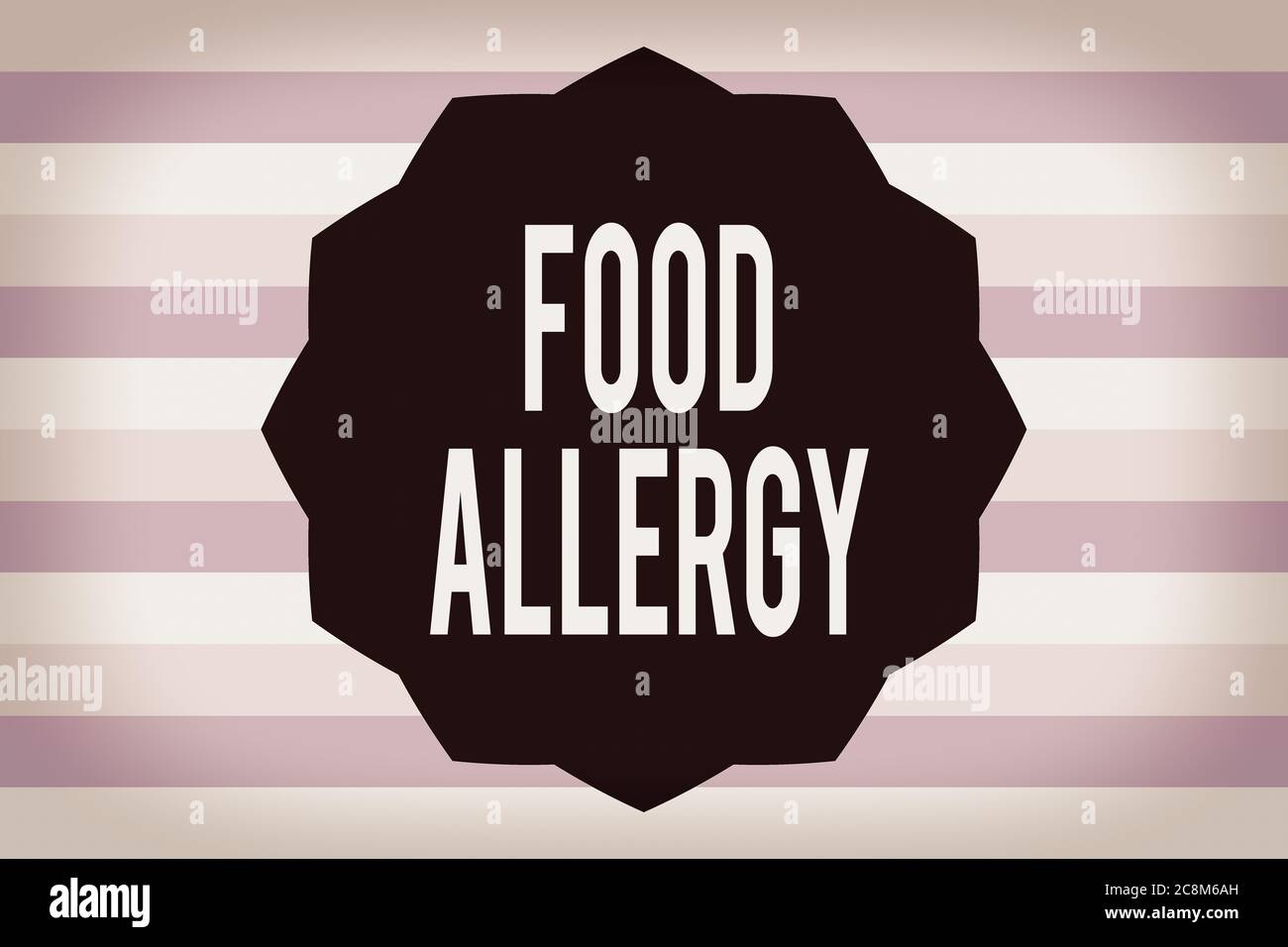 Text sign showing Food Allergy. Business photo showcasing abnormal ...