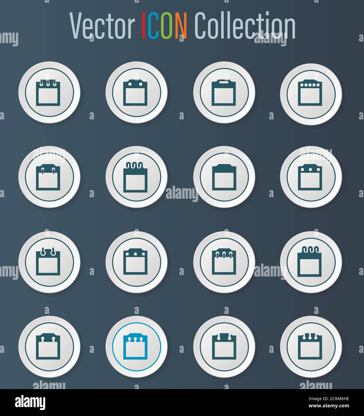 calendar icon set Stock Vector Image & Art - Alamy