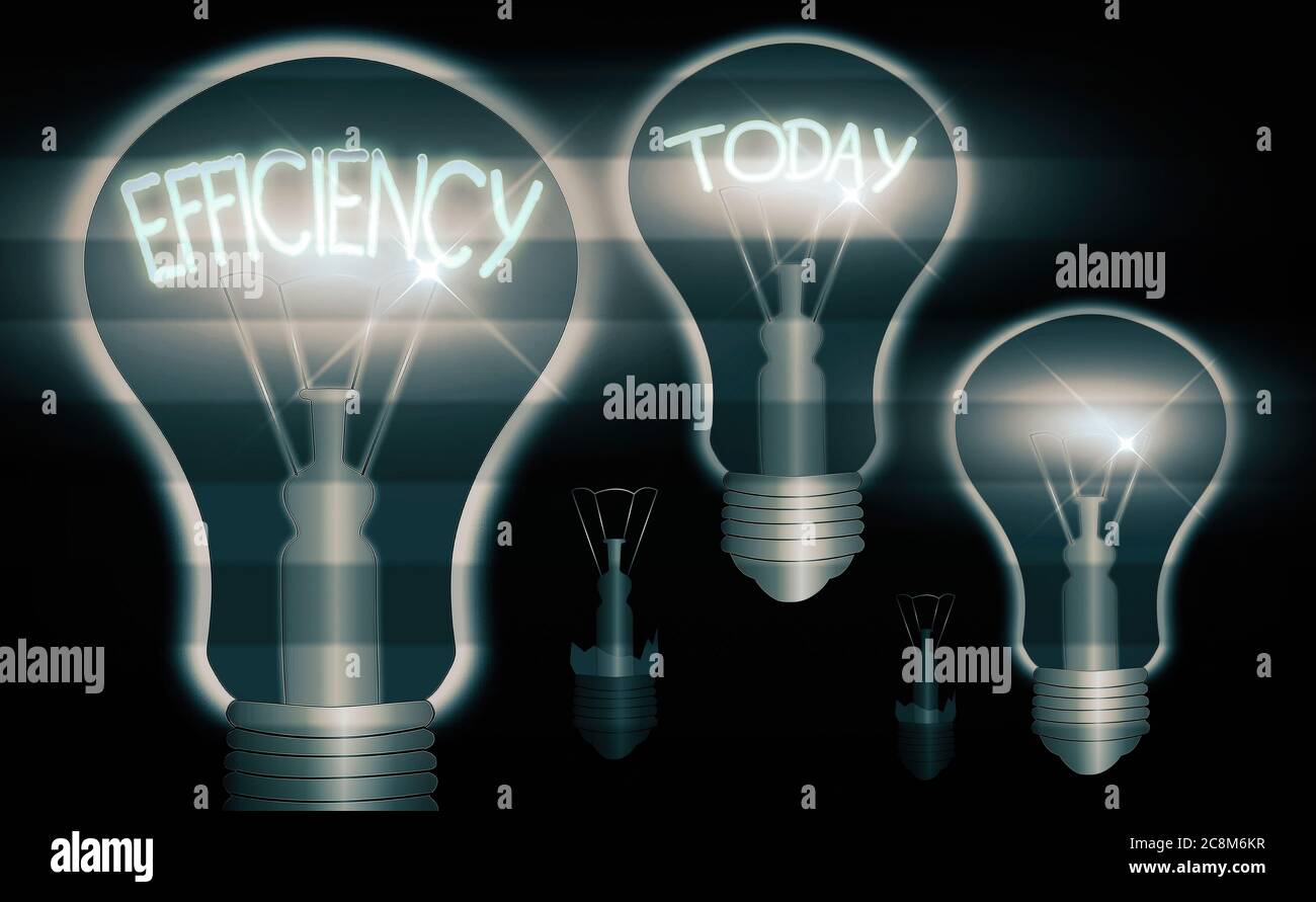 Text sign showing Efficiency. Business photo text ability to avoid ...
