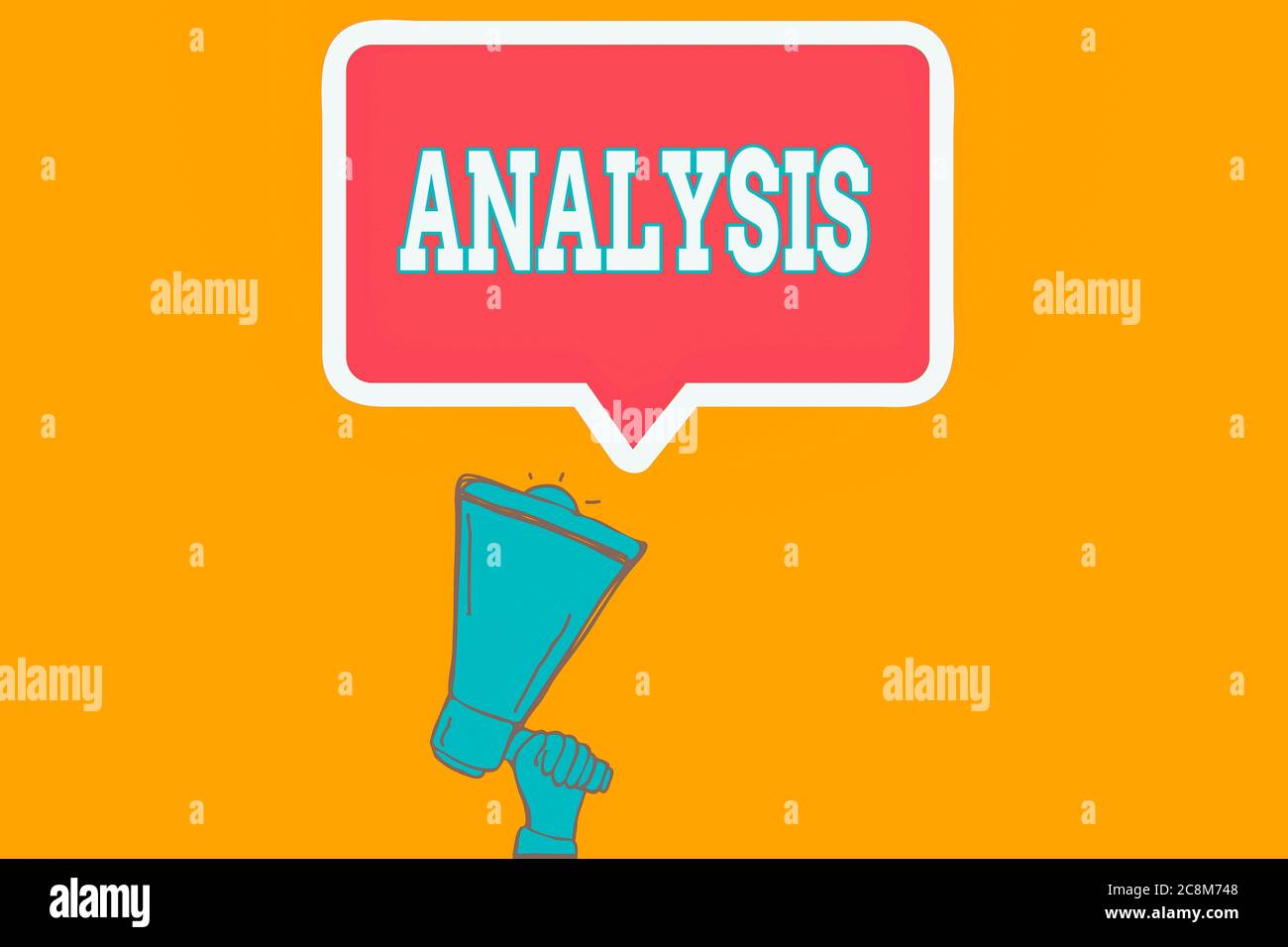 Writing note showing Analysis. Business concept for examination of ...