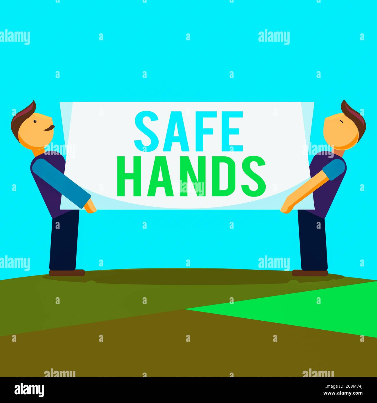 Conceptual hand writing showing Safe Hands. Concept meaning Ensuring ...
