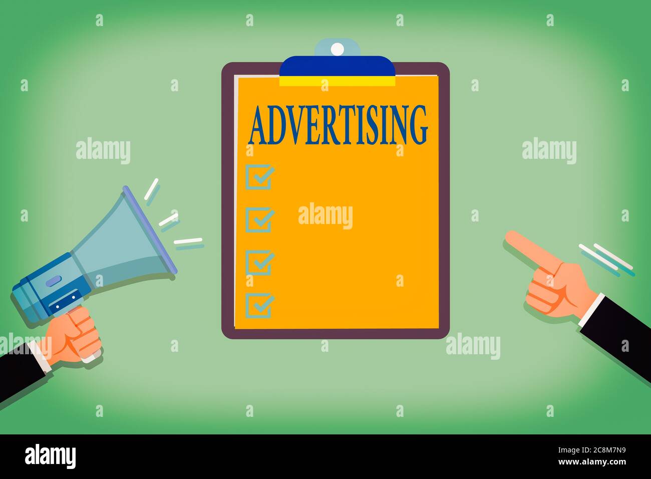 Writing note showing Advertising. Business concept for action of ...