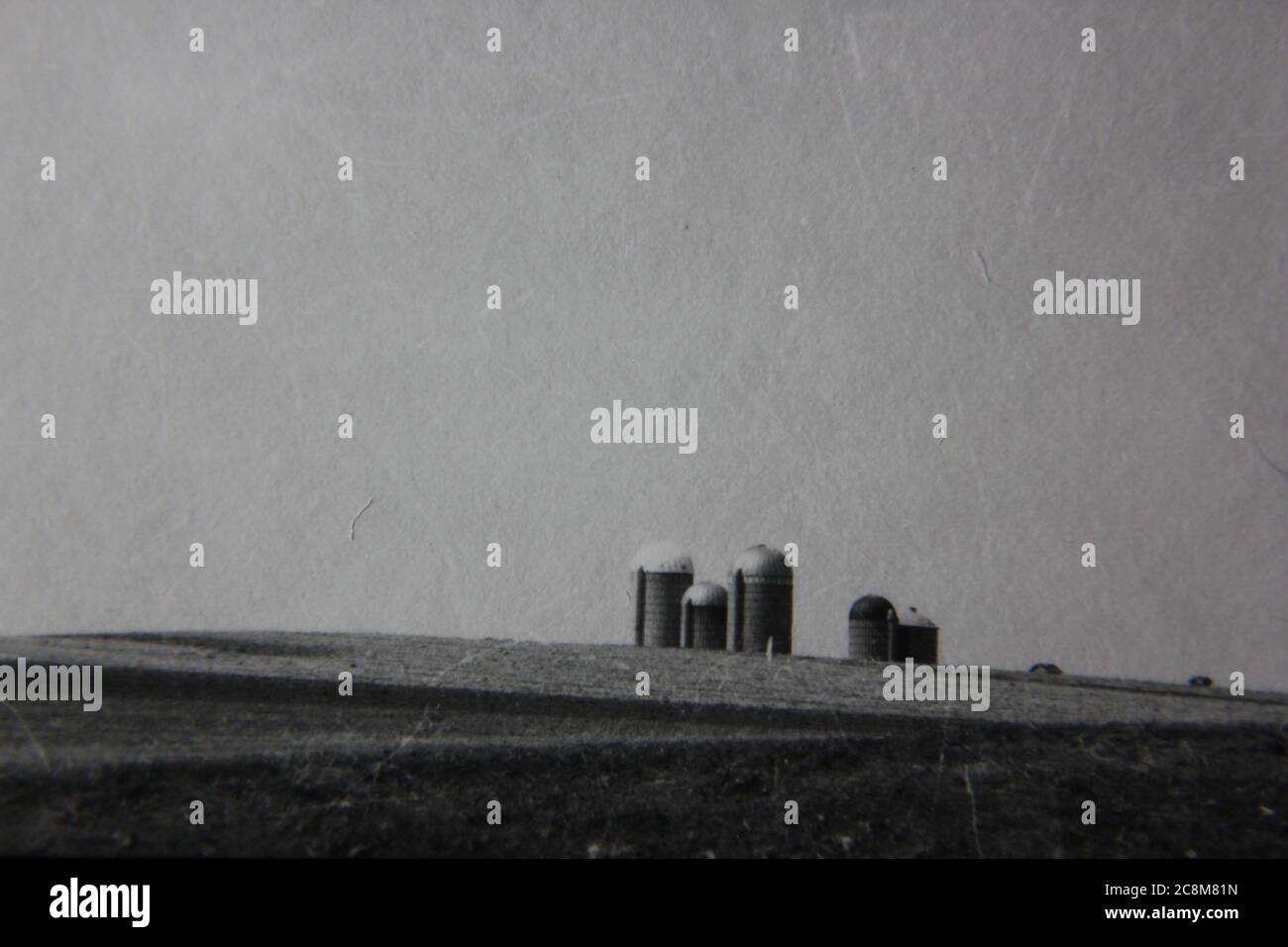 Fine 70s vintage black and white lifestyle photography a farm with huge ...