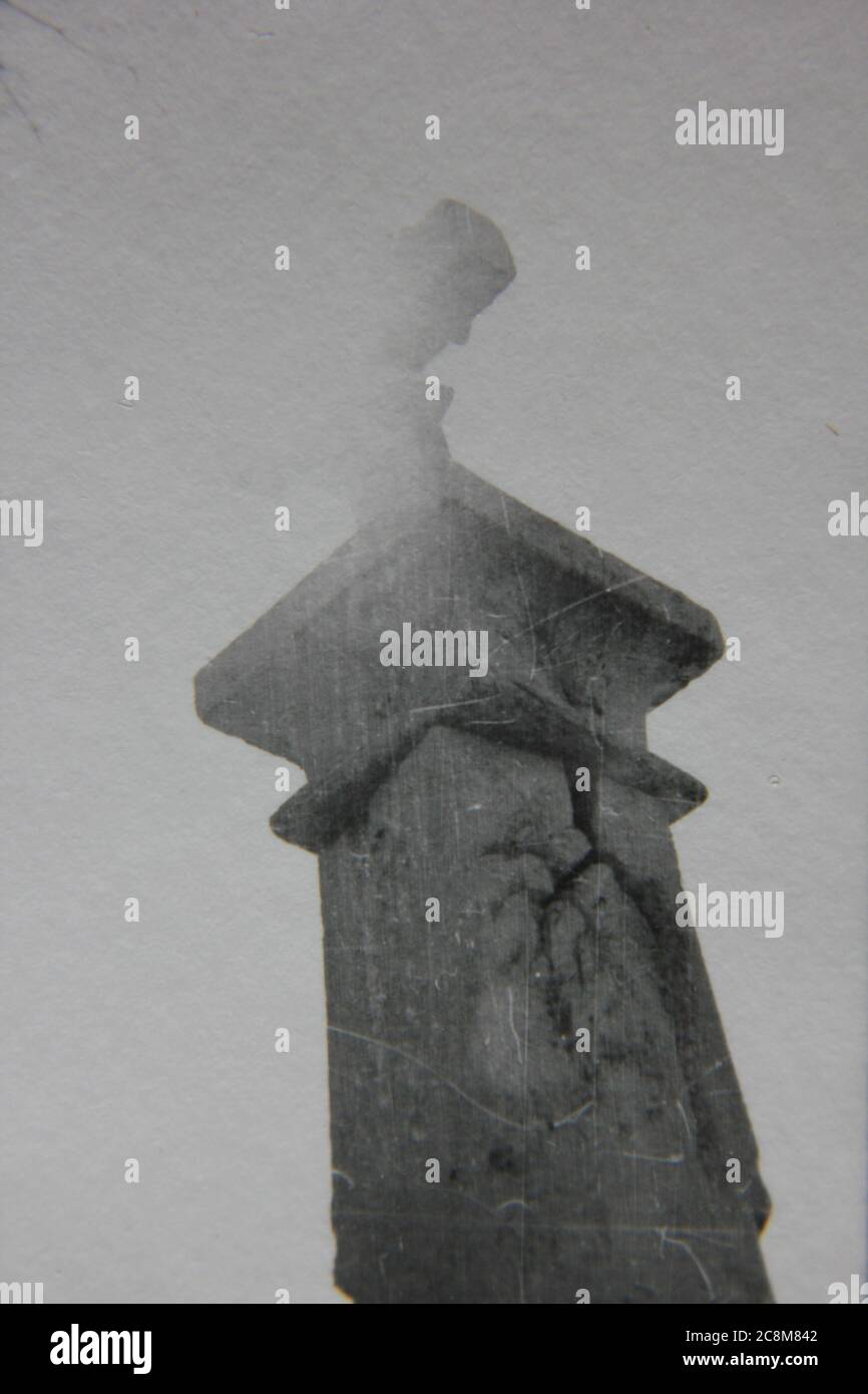 Fine 70s vintage black and white lifestyle photography of a cross ...