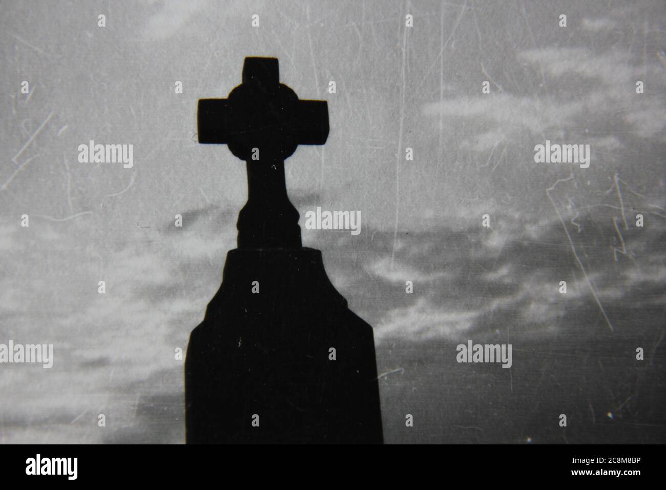 Fine 70s vintage black and white lifestyle photography of a cross ...