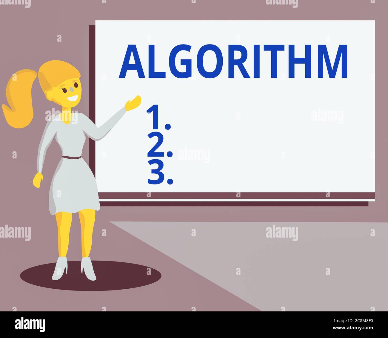 Conceptual hand writing showing Algorithm. Concept meaning procedure for solving a problem or ...
