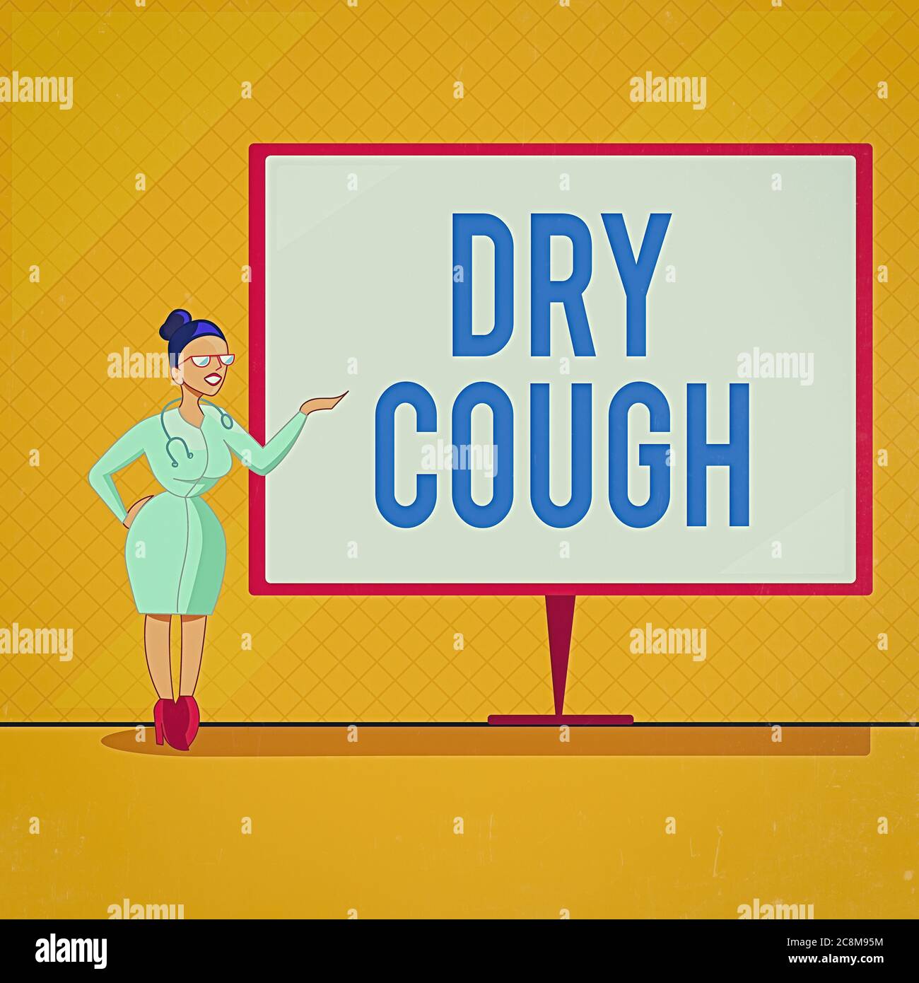 Handwriting text Dry Cough. Conceptual photo cough that are not ...