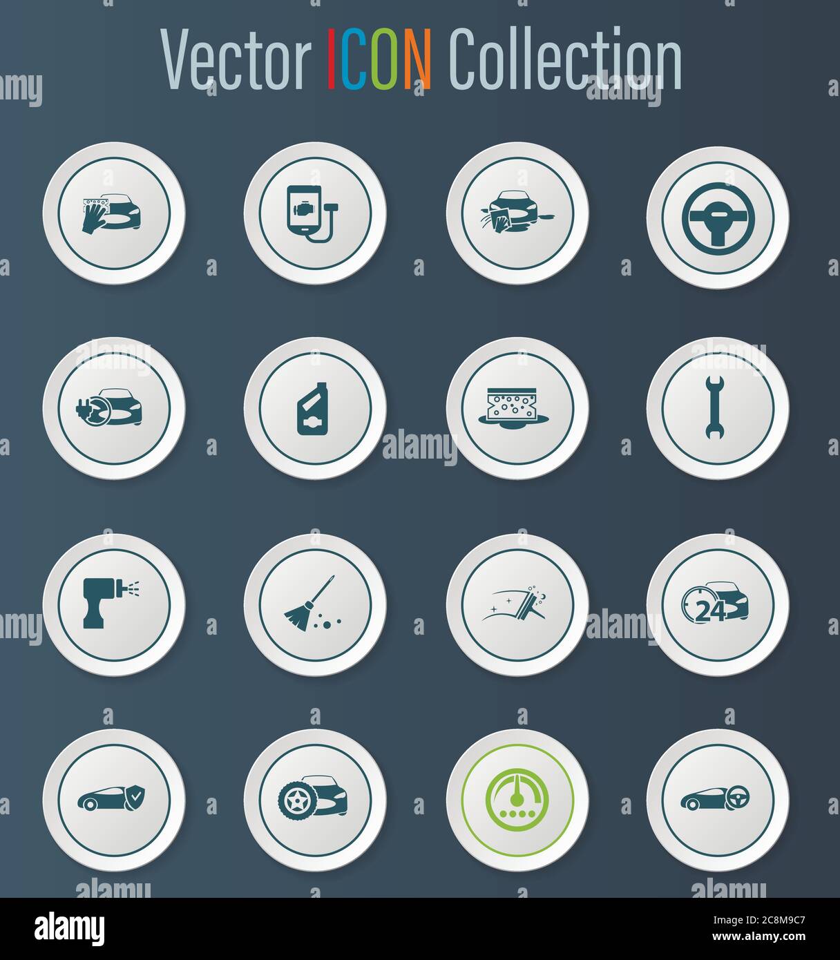 Car shop icons set Stock Vector Image & Art - Alamy