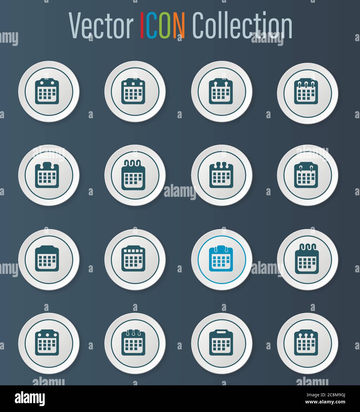 Calendar icons set Stock Vector Image & Art - Alamy