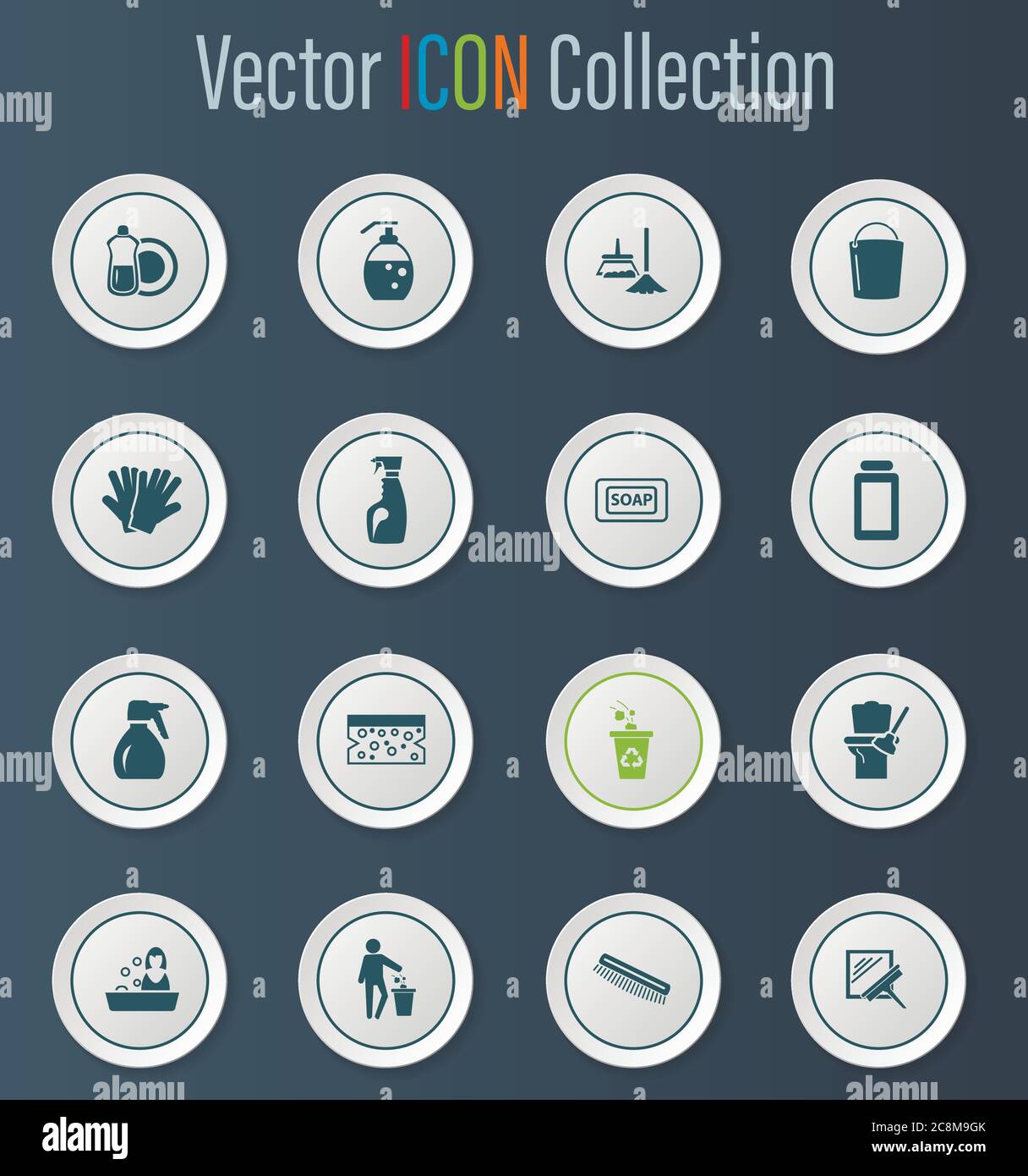 Cleaning company icons Stock Vector Image & Art - Alamy