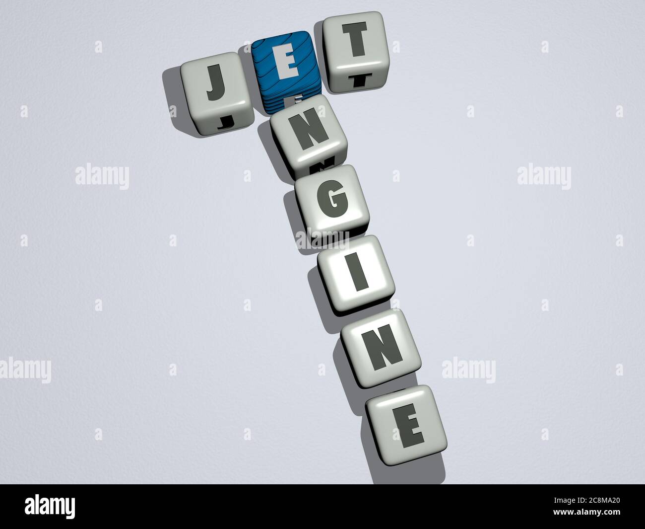 JET ENGINE combined by dice letters and color crossing for the related ...