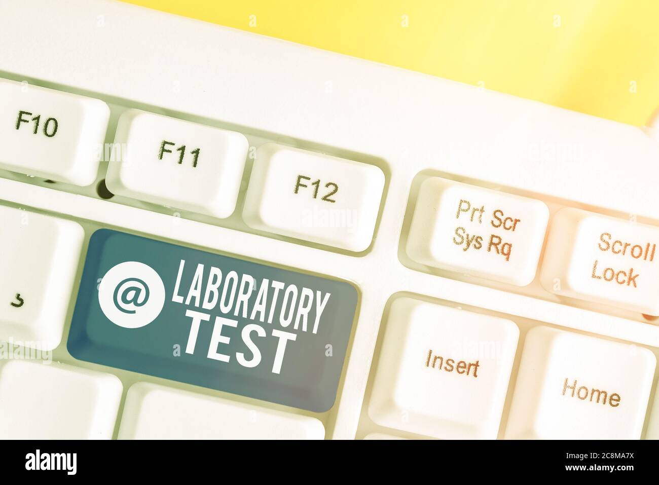 Writing note showing Laboratory Test. Business concept for ...