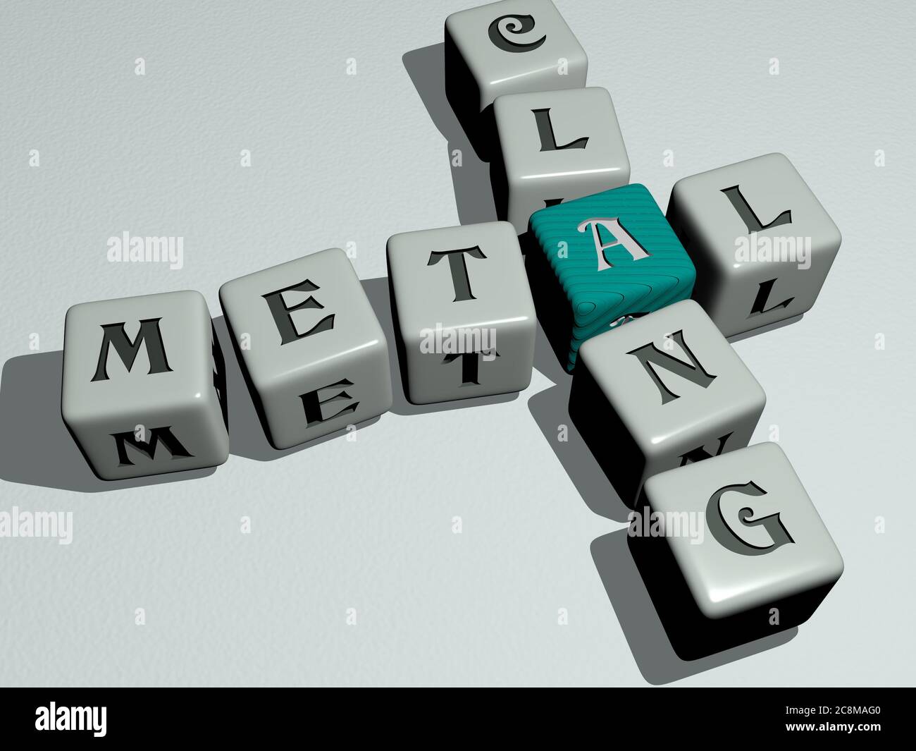 METAL CLANG combined by dice letters and color crossing for the related ...