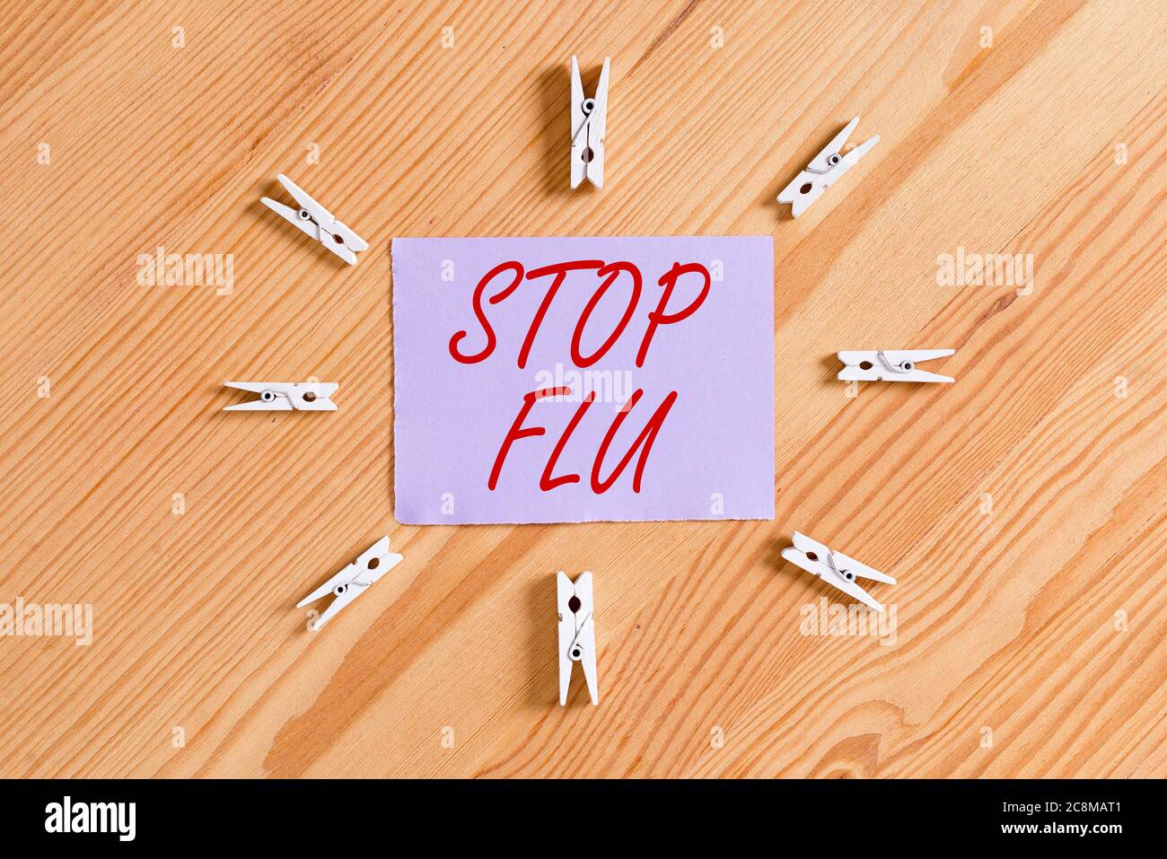 Handwriting text Stop Flu. Conceptual photo put an end of the viral ...