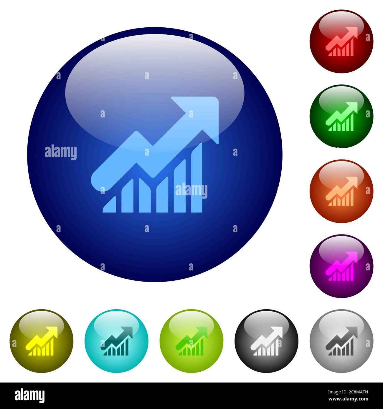Set Of Color Graph Glass Web Buttons Arranged Layer Structure Stock Vector Image And Art Alamy