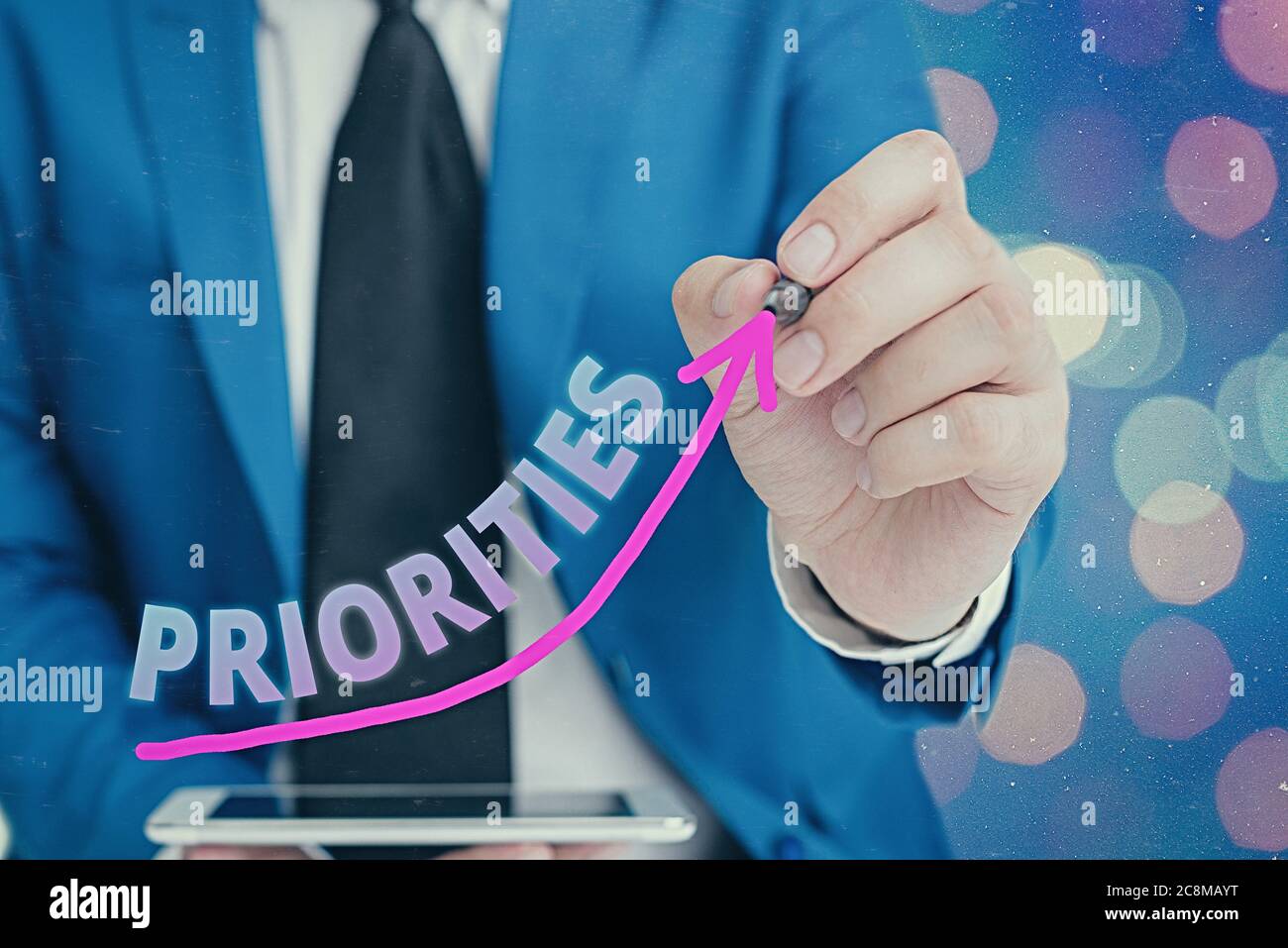 Handwriting text writing Priorities. Conceptual photo fact or condition ...