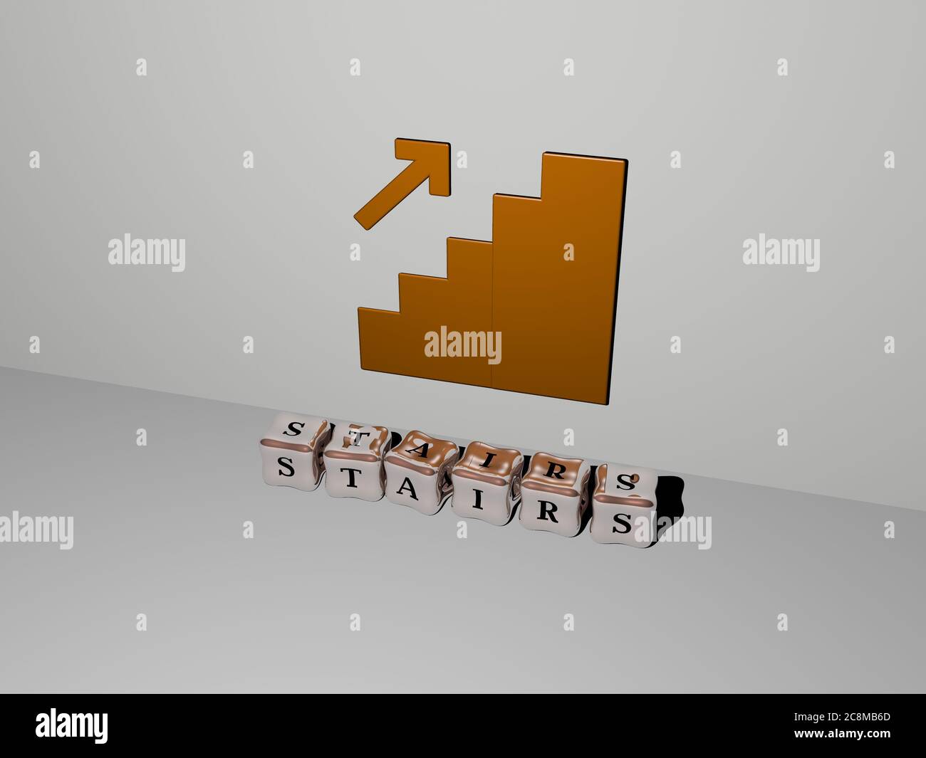 3D graphical image of STAIRS vertically along with text built by ...