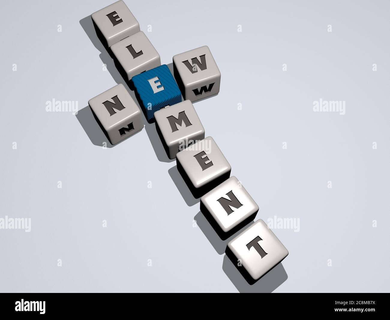 NEW ELEMENT combined by dice letters and color crossing for the related ...
