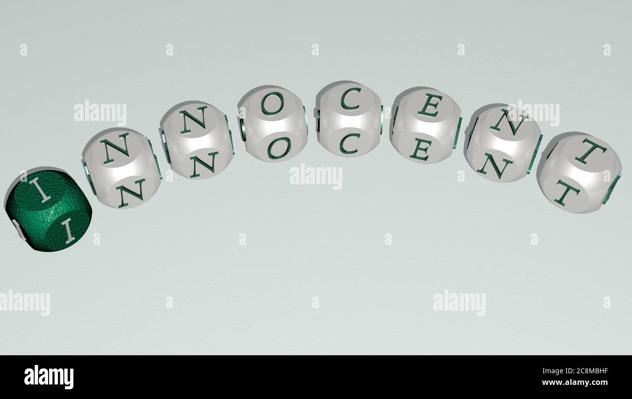 INNOCENT combined by dice letters and color crossing for the related ...
