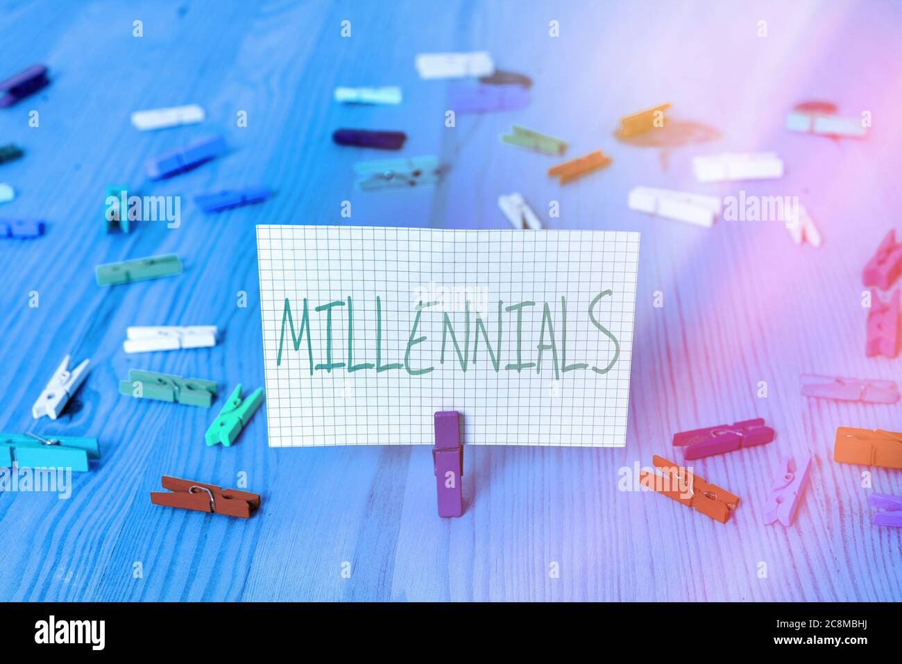 Conceptual hand writing showing Millennials. Concept meaning an ...