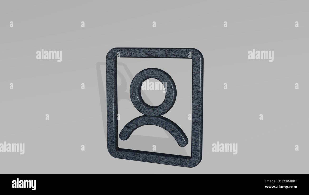 SINGLE NEUTRAL PROFILE PICTURE casting shadow with two lights. 3D ...