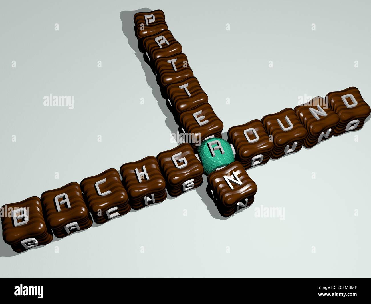 combination of BACKGROUND PATTERN built by cubic letters from the top ...