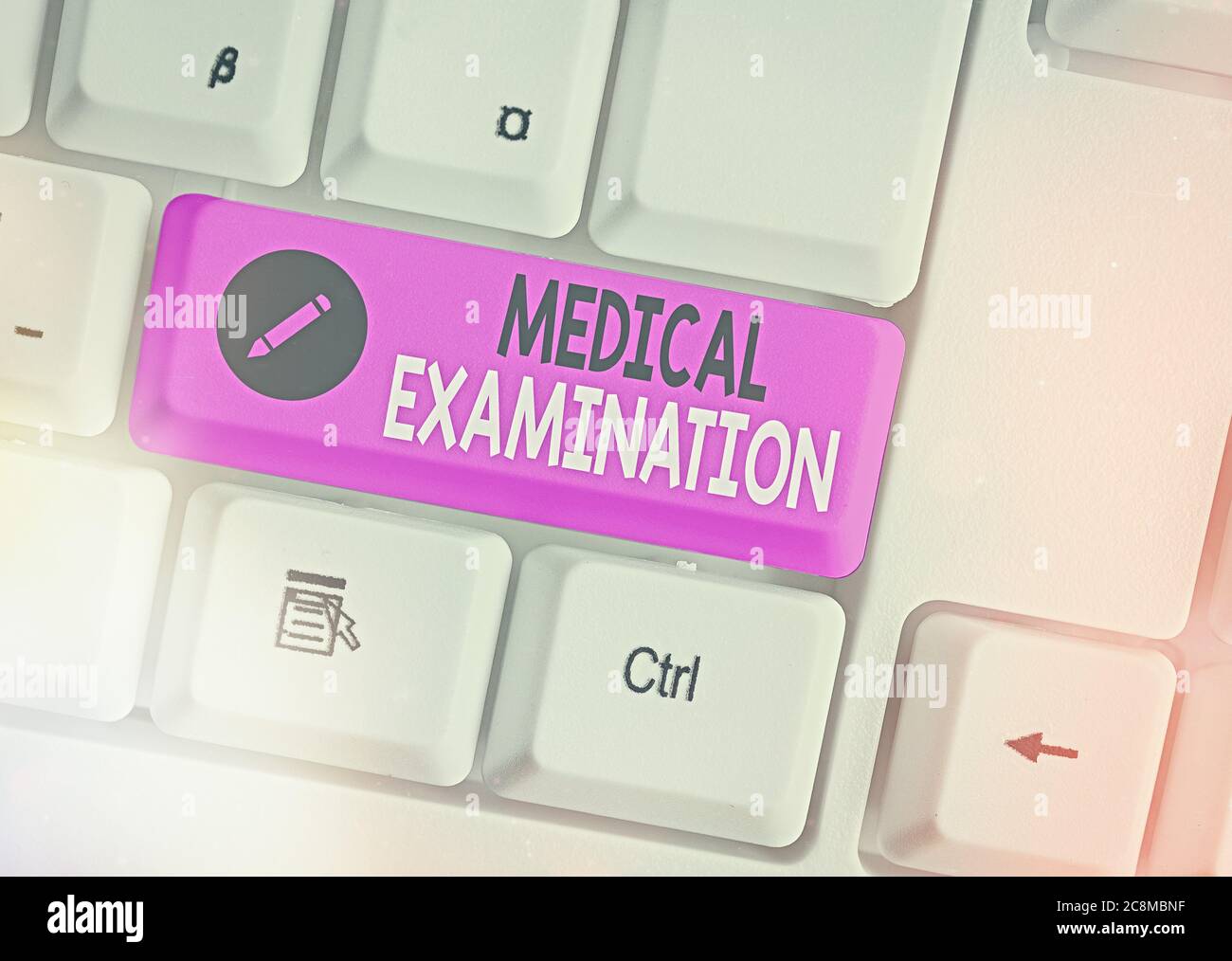 Text sign showing Medical Examination. Business photo text the ...