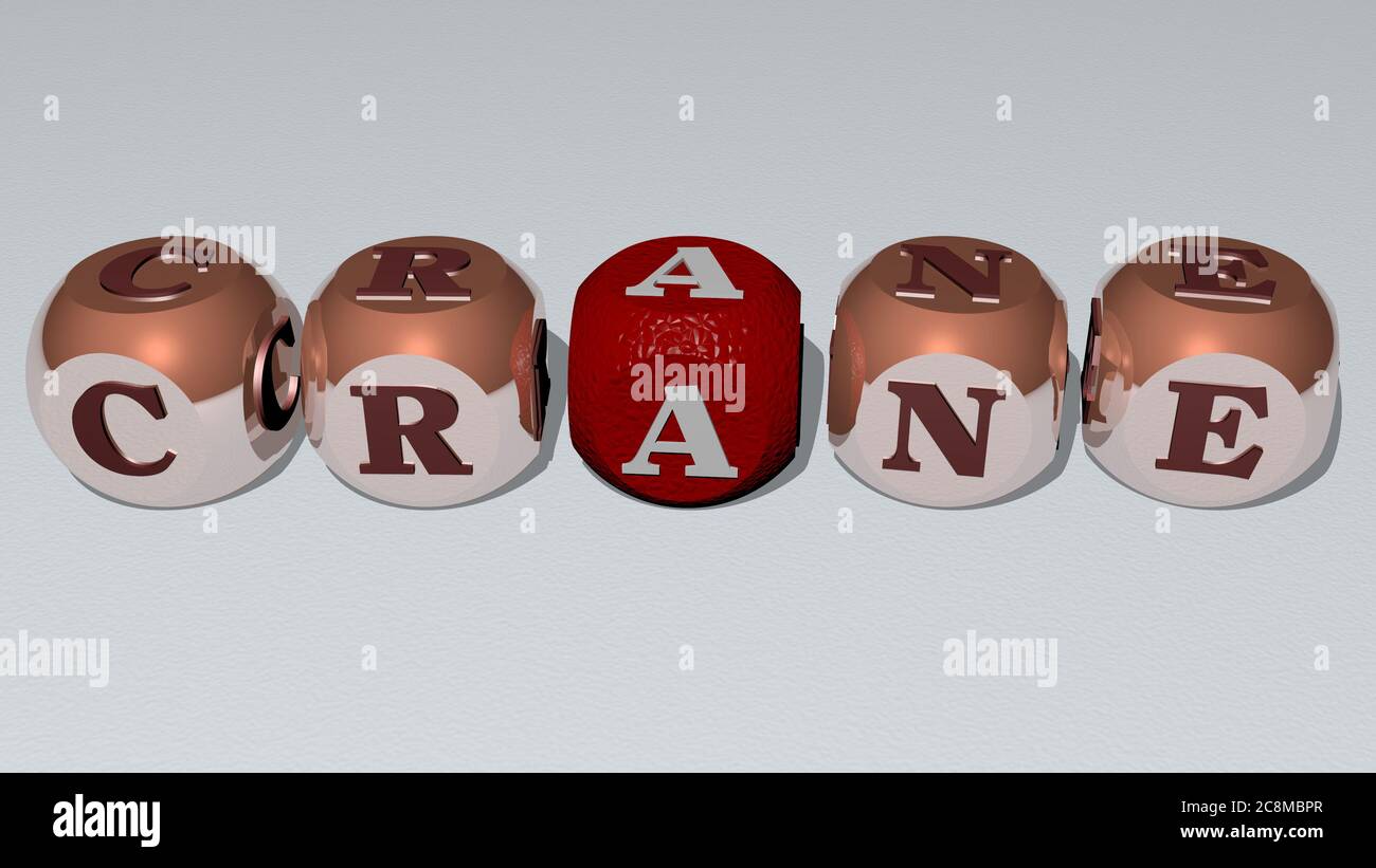 CRANE combined by dice letters and color crossing for the related ...