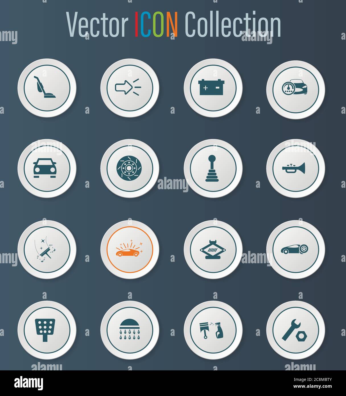 Car shop icons set Stock Vector Image & Art - Alamy