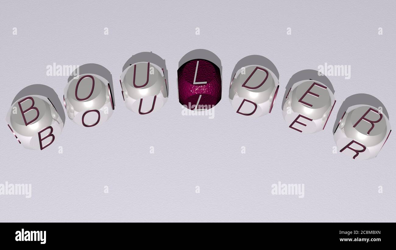 BOULDER combined by dice letters and color crossing for the related ...