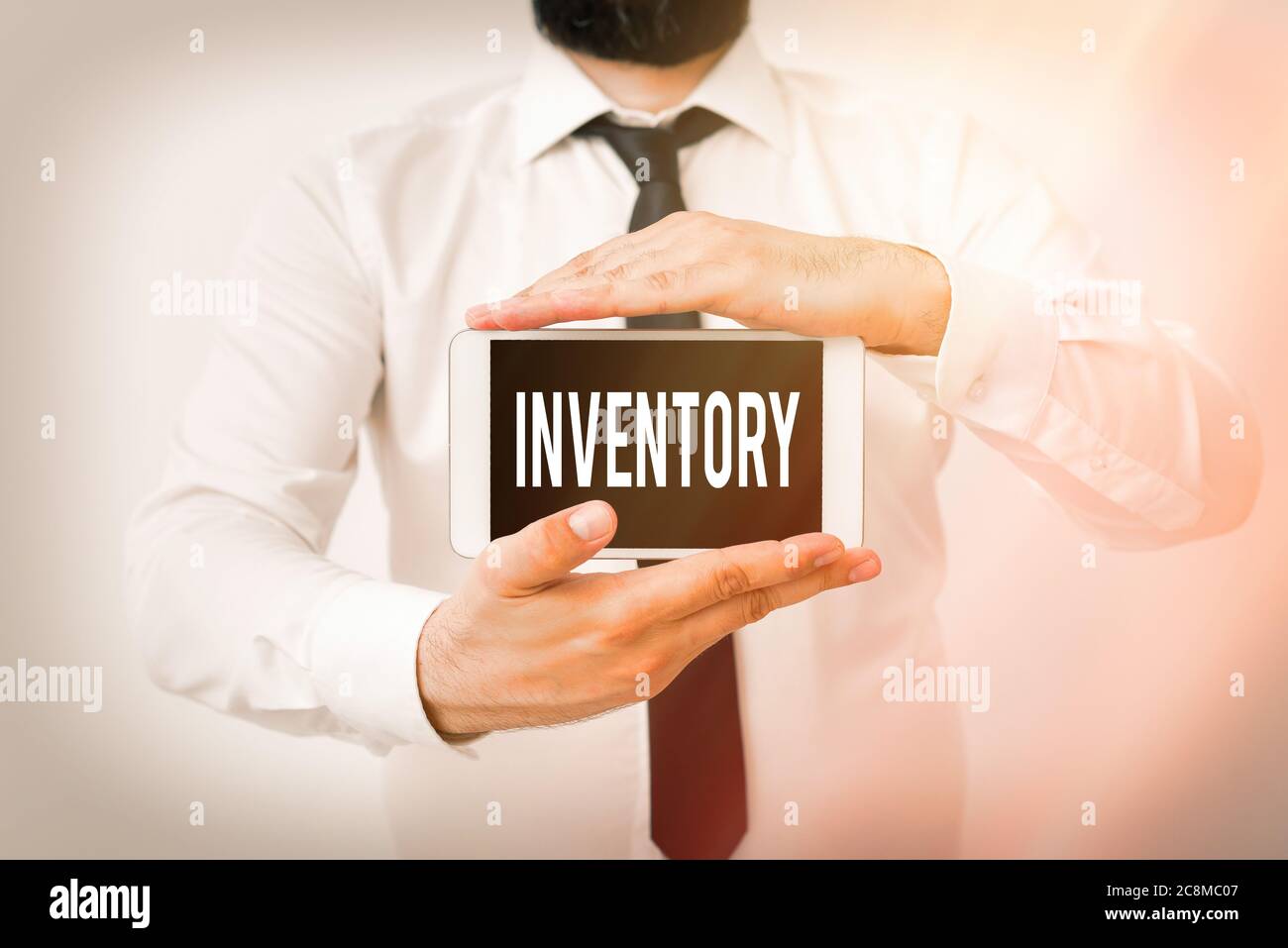 Writing note showing Inventory. Business concept for list of traits ...