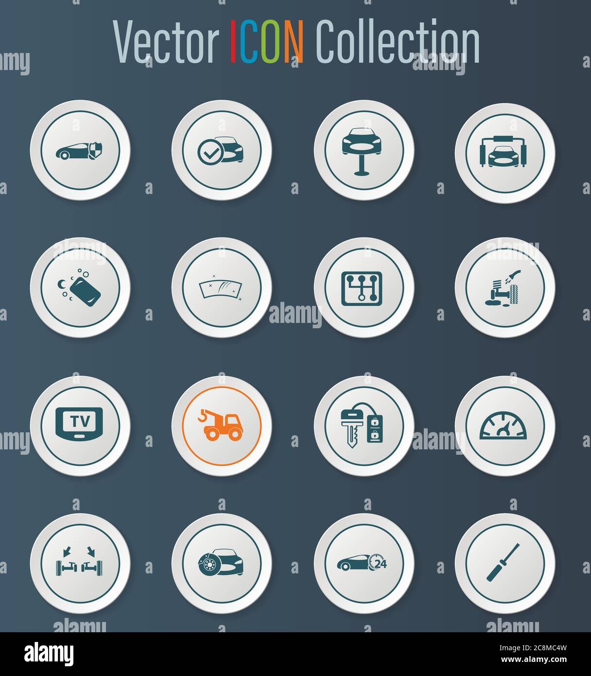 Car shop icons set Stock Vector Image & Art - Alamy